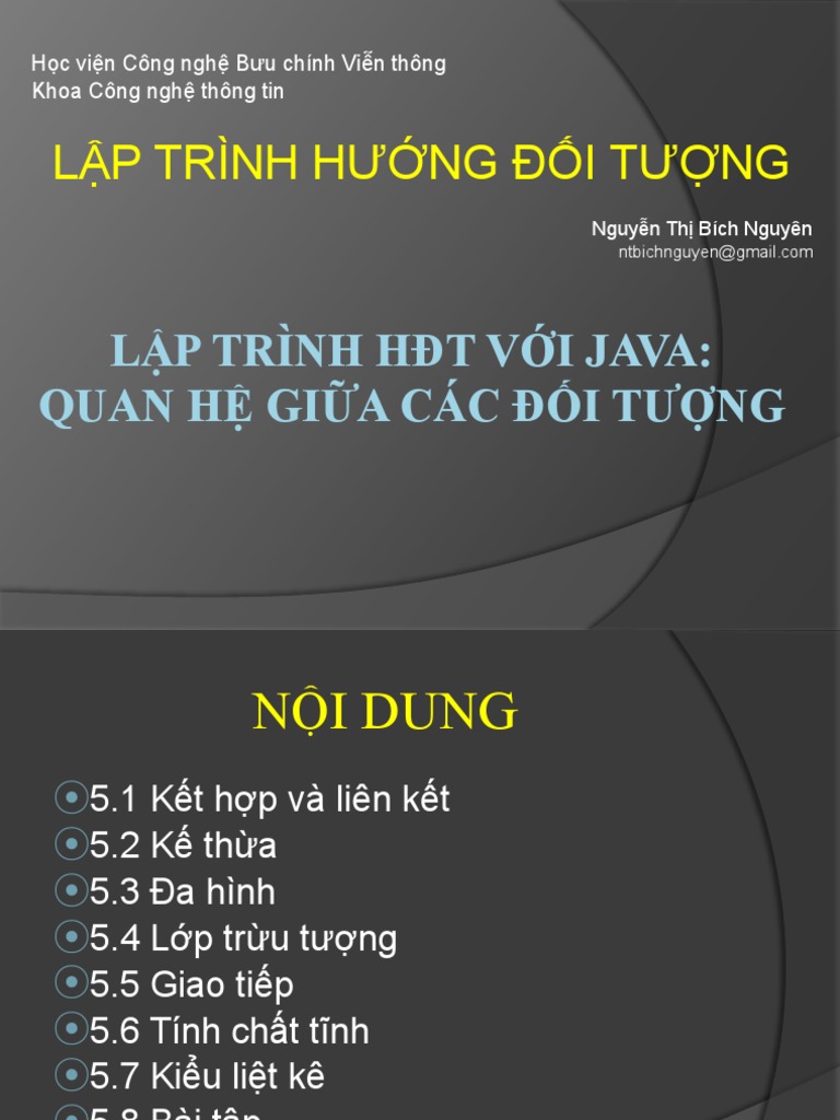 Lap Trinh Huong Doi Tuong - T4 | PDF