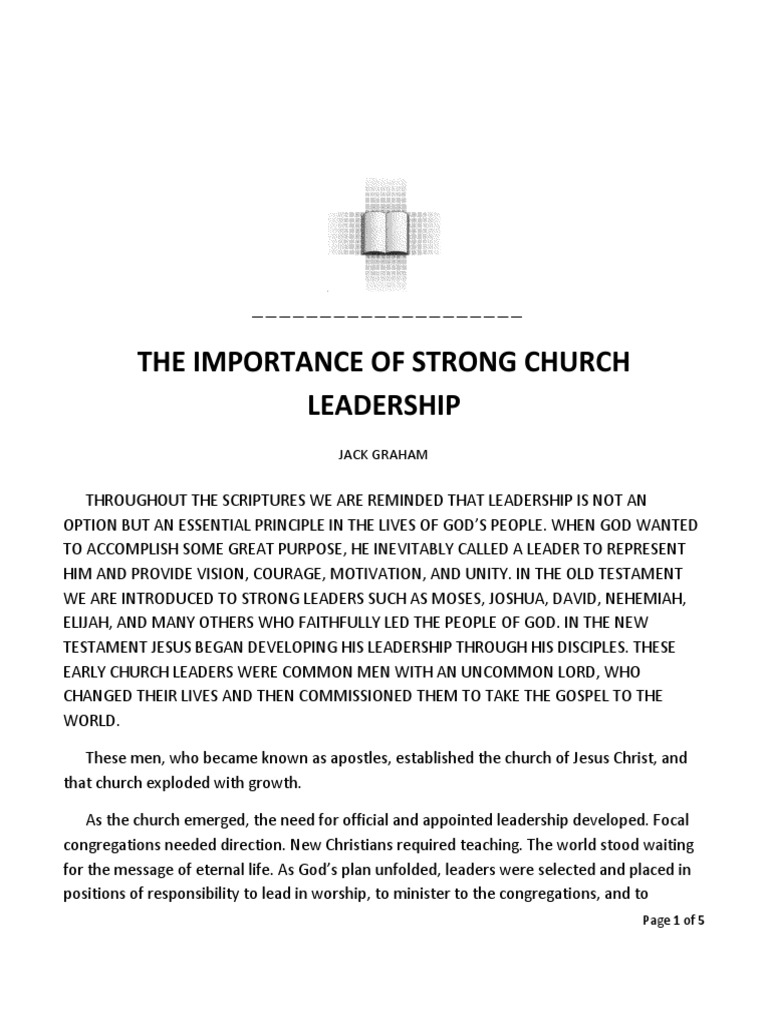 The Importance of Strong Church Leadership | PDF | Christian Church | Jesus