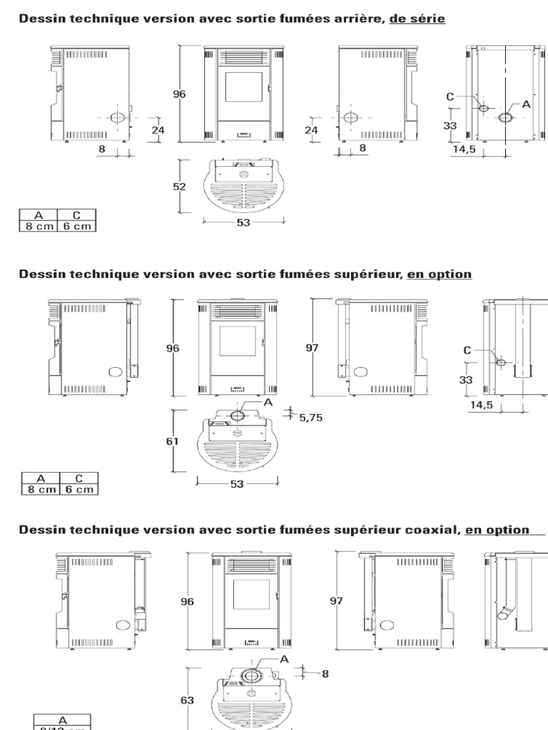 Schéma Technique Poêle Freepoint | PDF