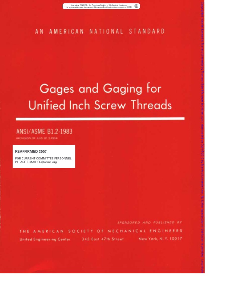 Ansi - Asme b1.2-1983 (2007) .PDF - Toaz - Info | PDF
