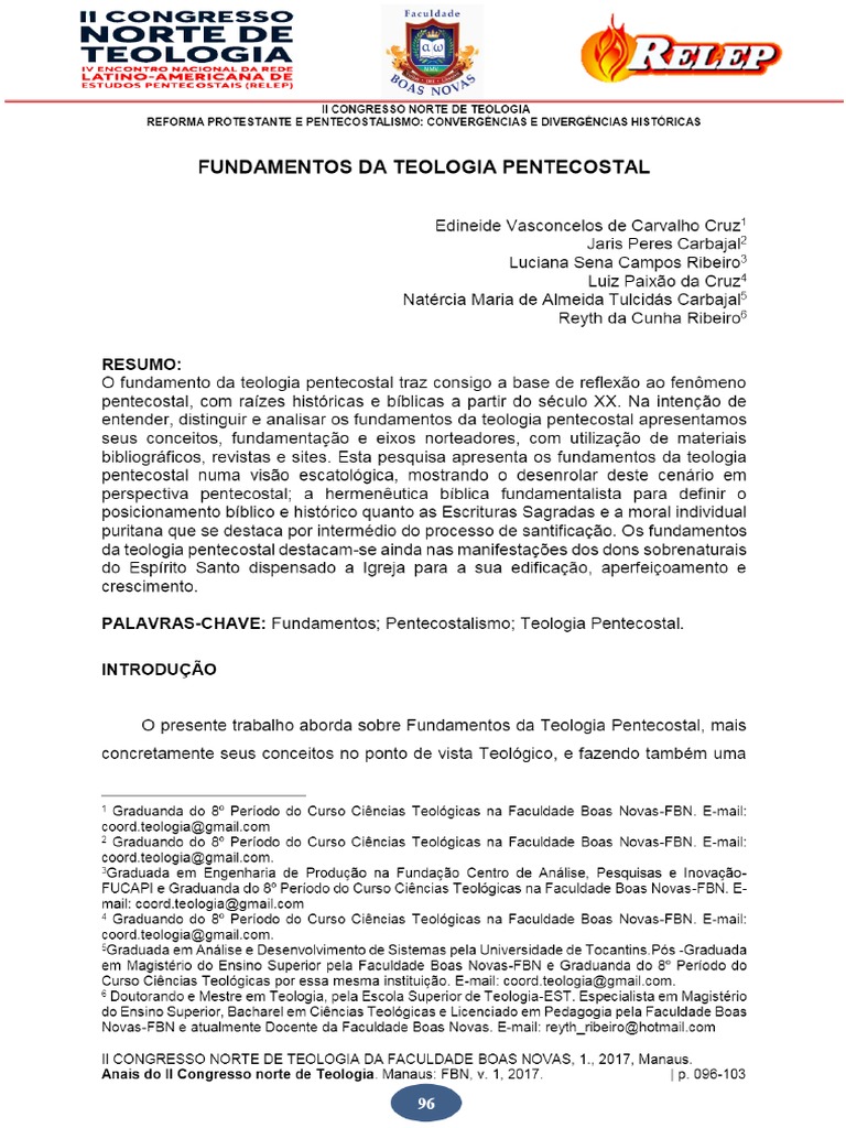 Fundamentos Da Teologia Pentecostal - PDF | PDF