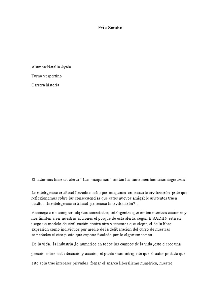 Eric Sandin Trabajo Ayala Natalia | PDF