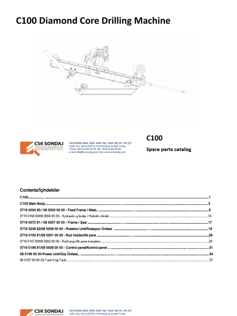 C100-Spareparts | PDF | Screw | Equipment