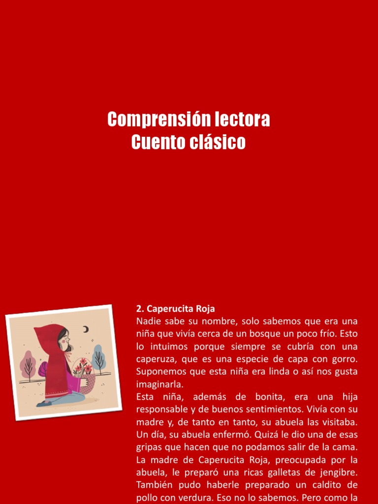 Caperucita Roja Comprension Lectora | PDF