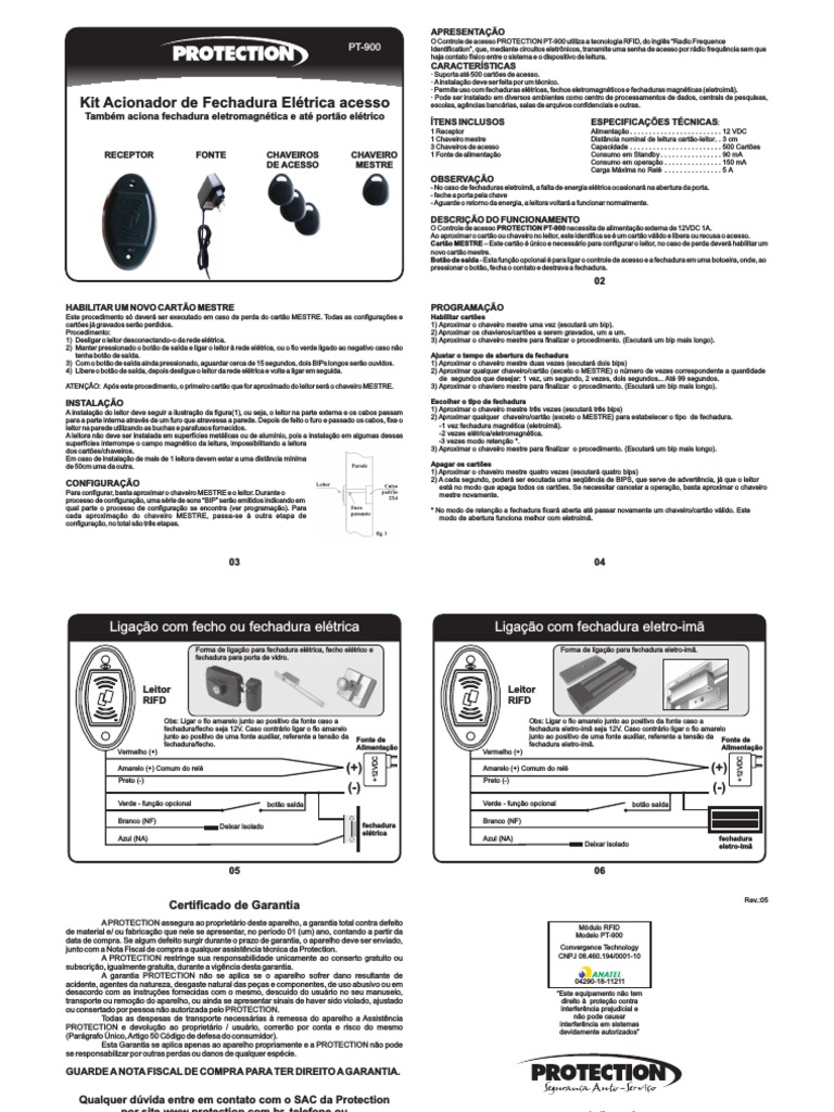 Manual PT 900 Protection | PDF | Magnetismo | Relé