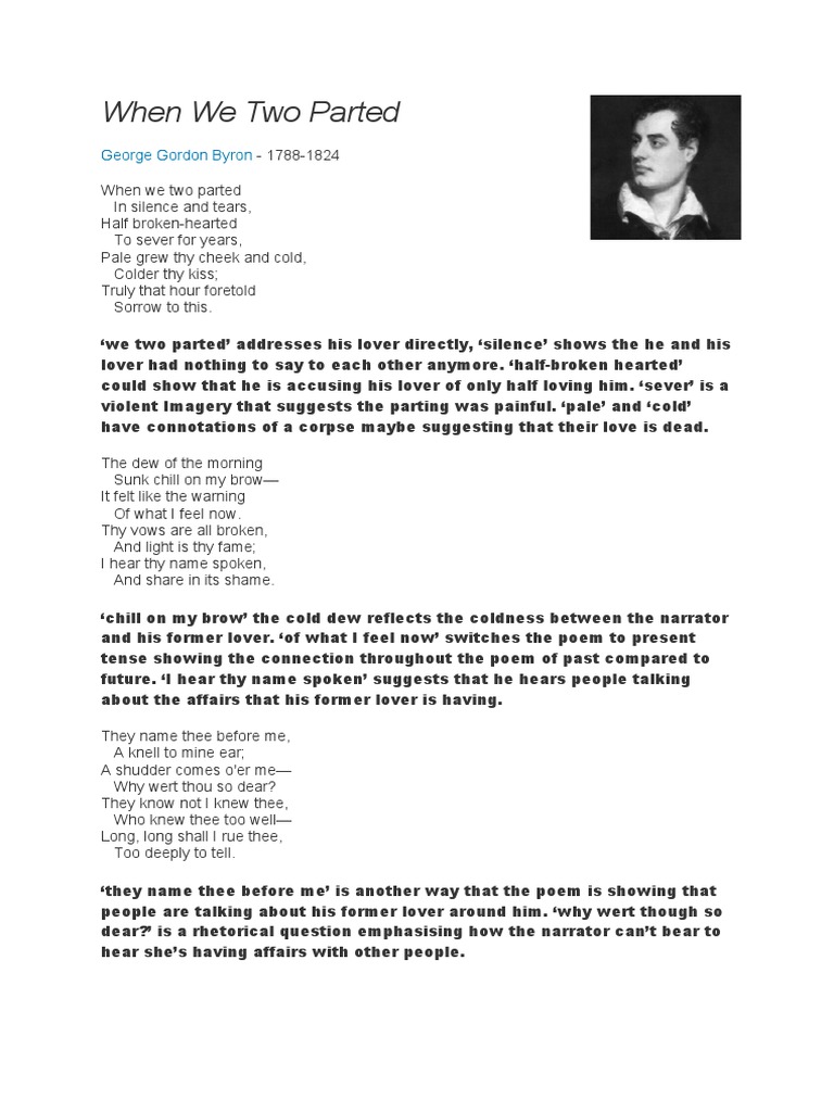 08.01.2021 - Classwork When We Two Parted | PDF