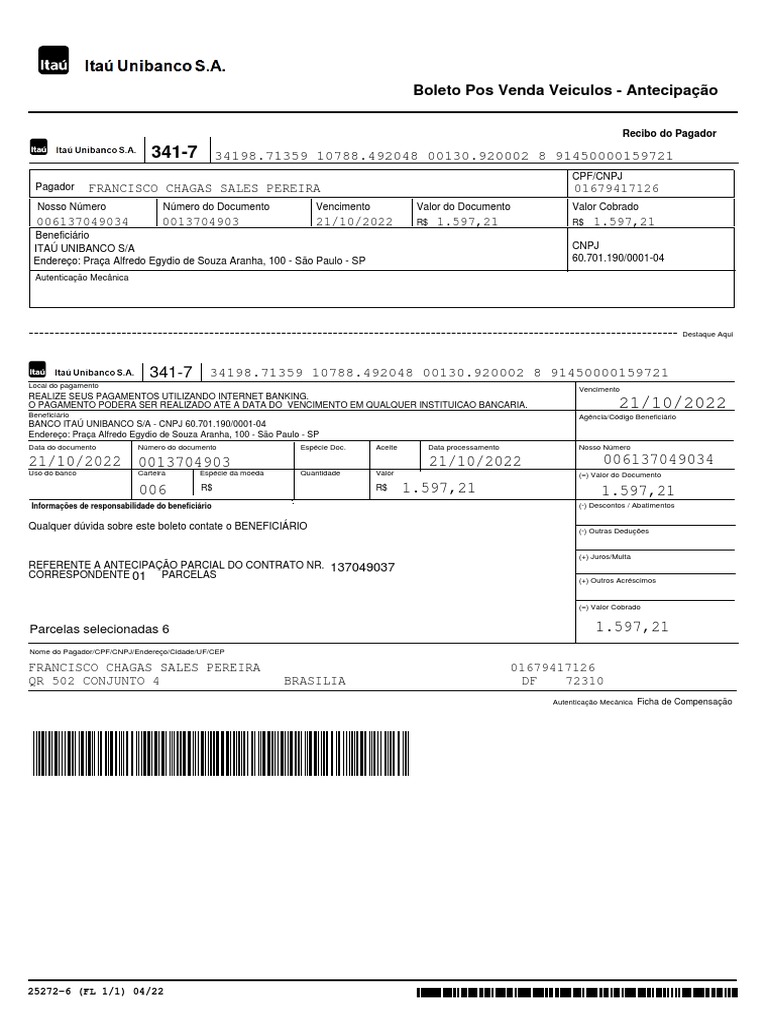 Boleto | PDF | Finanças pessoais | Pagamentos