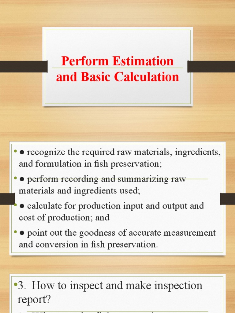 Perform Estimation and Basic Calculation | PDF