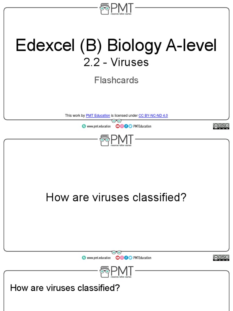 A-Level Biology: Virus Flashcards | PDF | Virus | Retrovirus