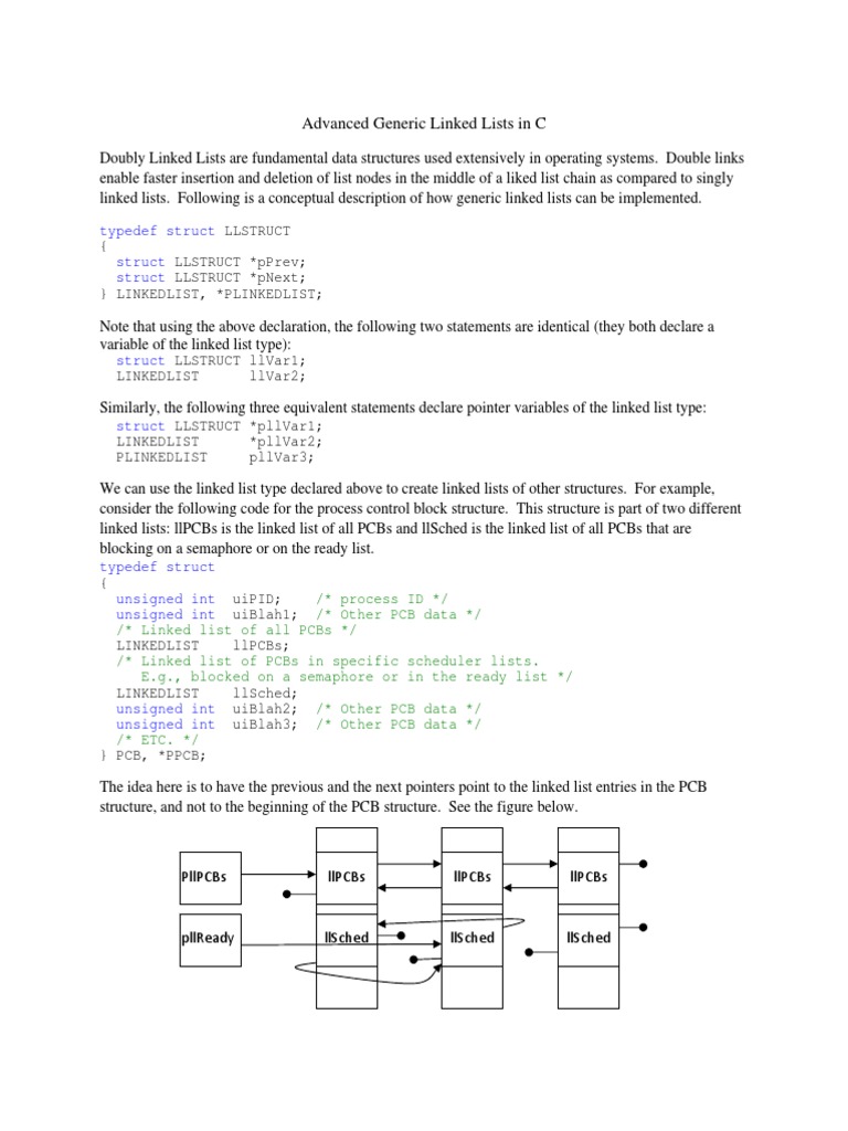 Advanced Generic Linked Lists In C Pdf Pointer Computer