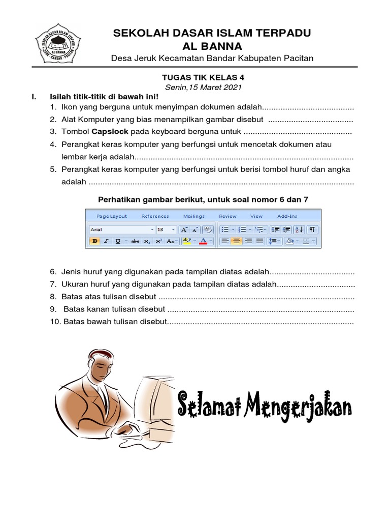 Contoh Tugas TIK Kelas 4 | PDF