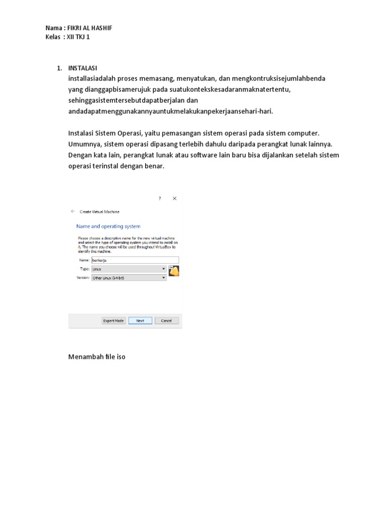 XII TKJ 1 Fikri Al Hashif | PDF