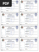 Plantilla de Carnet de Jugador de Fútbol | PDF