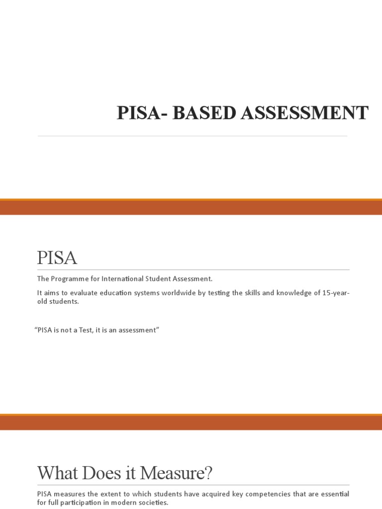 Pisa-Based Assessment | PDF | Learning | Programme For International ...