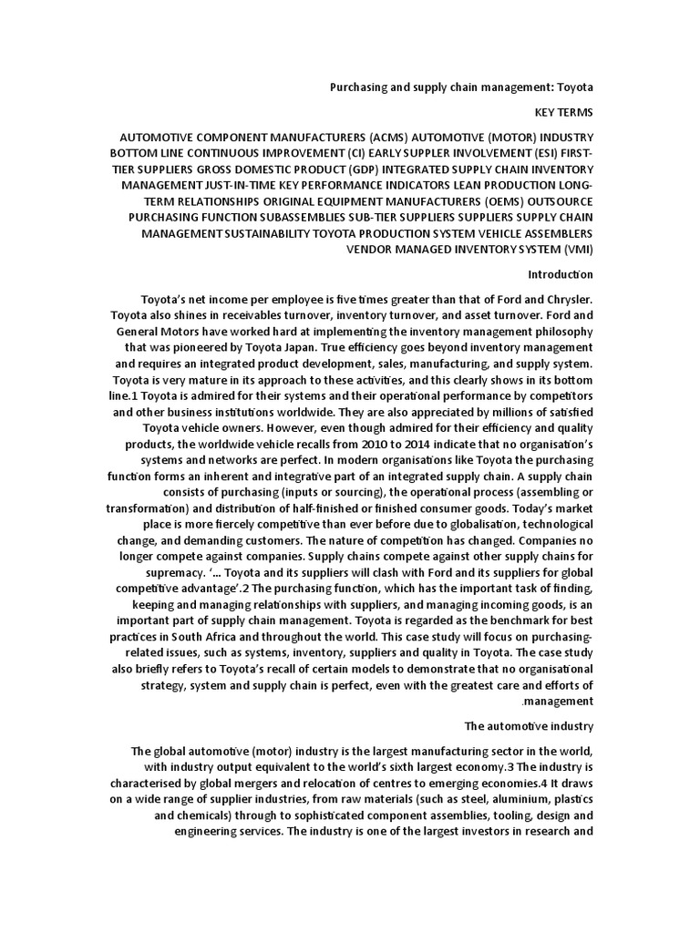 Purchasing and Supply Chain Management | PDF | Supply Chain | Lean ...