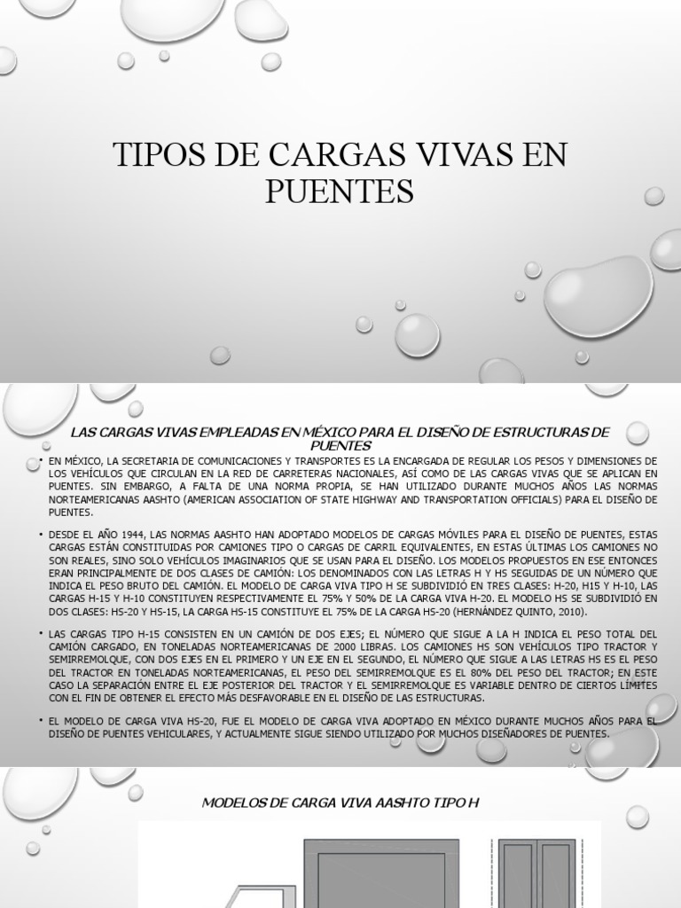 Tipos de Cargas Vivas en Puentes | PDF | Camión | Eje