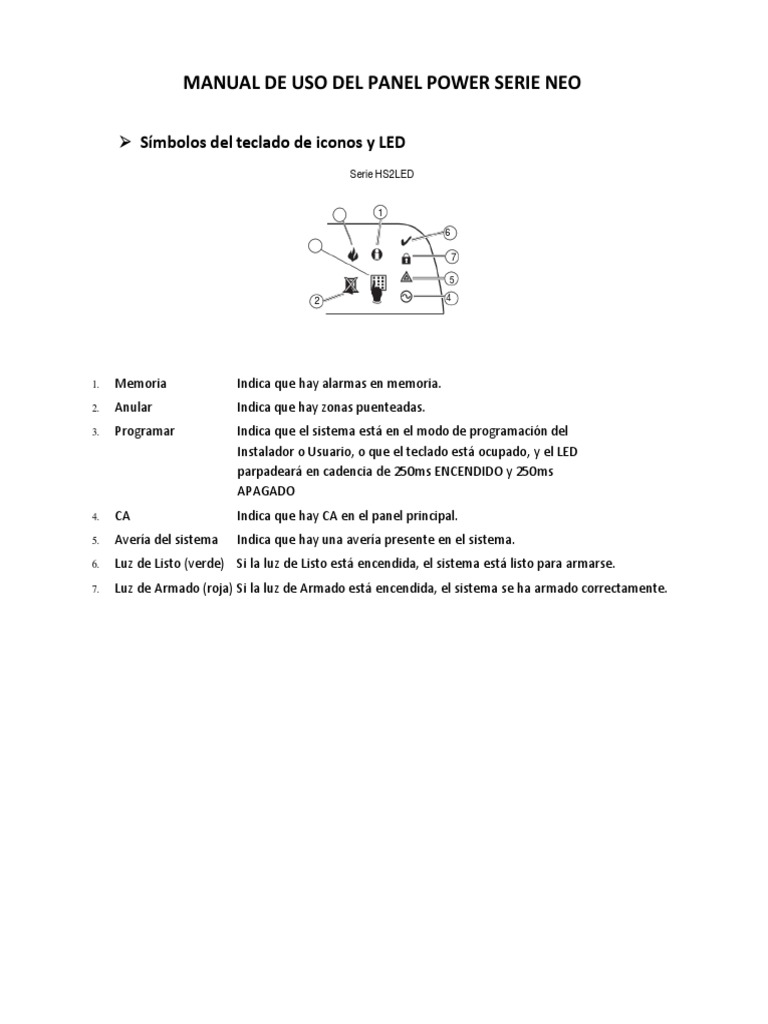 Manual de Uso PowerSeries Neo | PDF | Teclado | Usuario (informática)