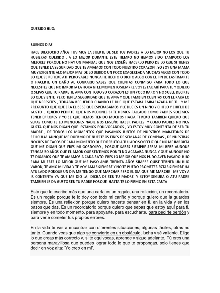 Querido Hijo Pdf