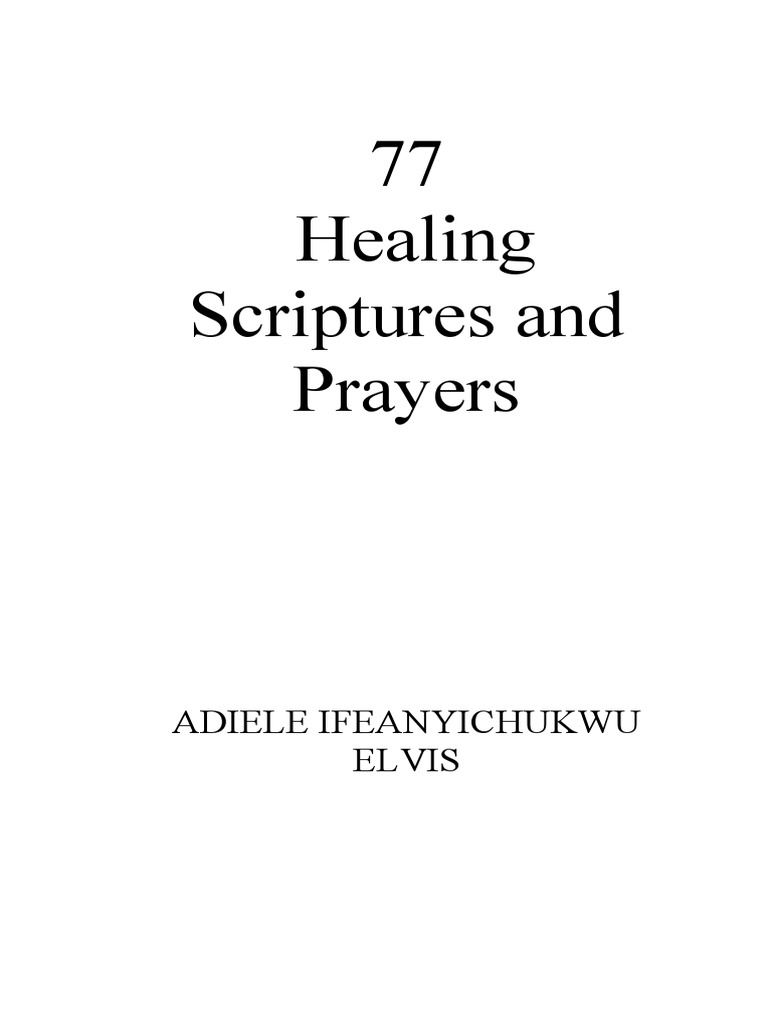 Over 70 Healing Scriptures CORRECTED | PDF | Prayer | Jesus