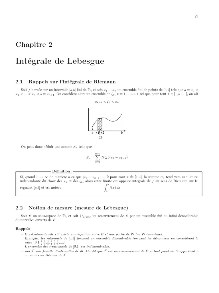 Intégrale et mesure de Lebesgue | PDF | Intégral | Intégrale de Lebesgue