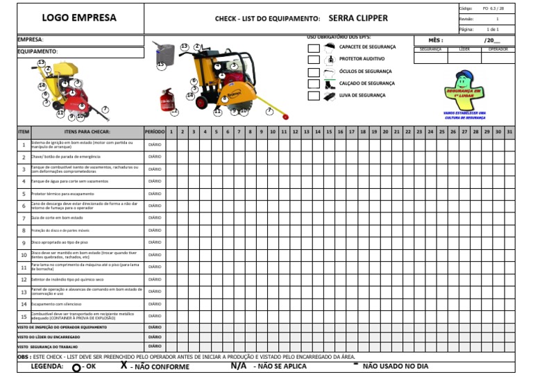 Check List SERRA CLIPPER - Rev.1 | PDF