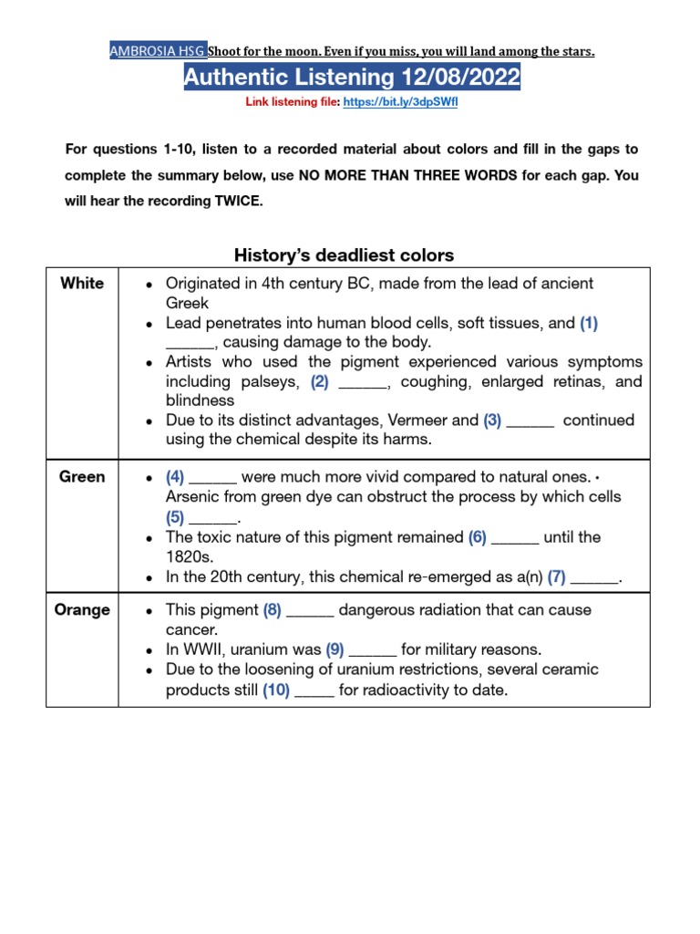 Deadly Colors in Art History | PDF