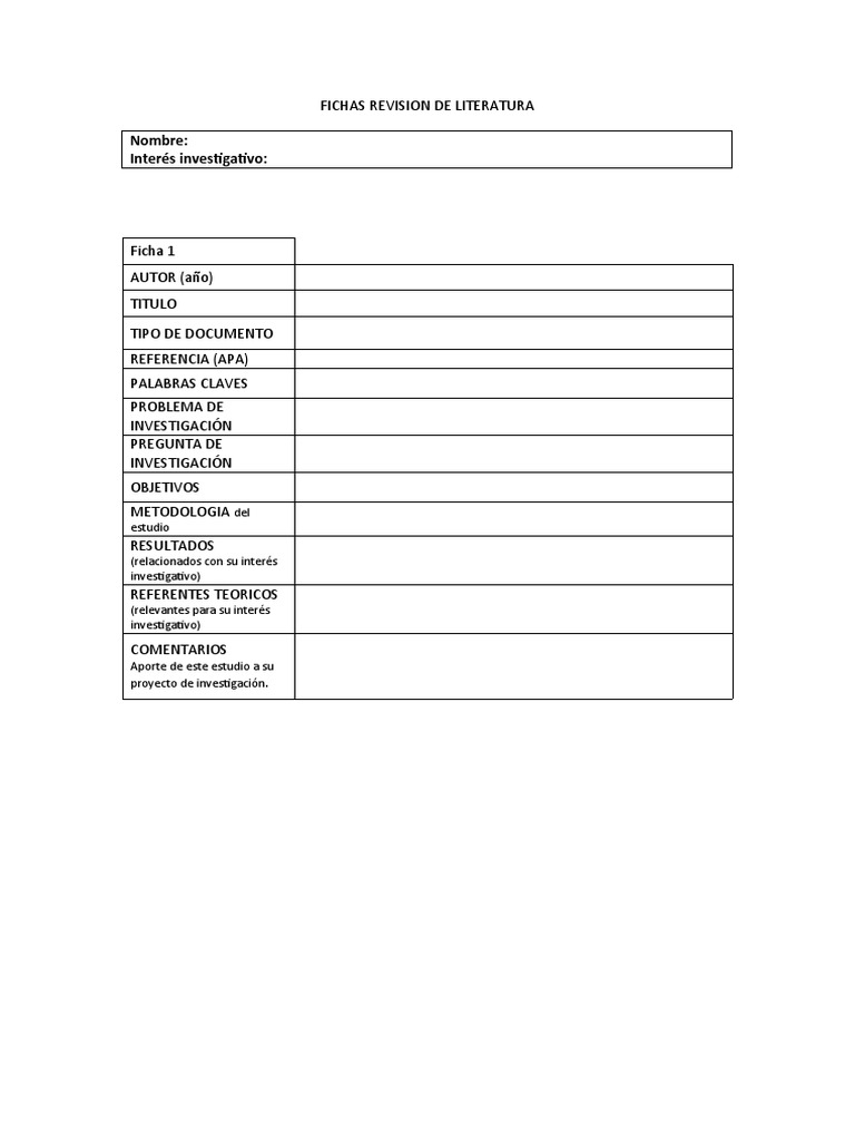 Formato Ficha RAE | PDF