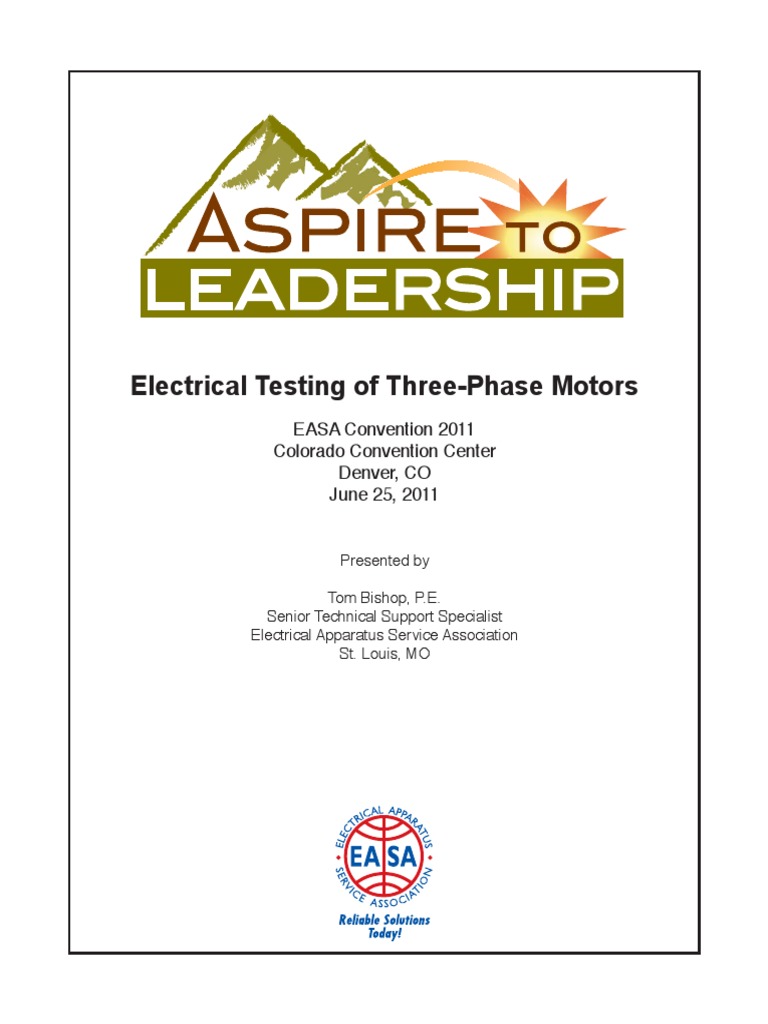 Electrical Testing of Three-Phase Motors | PDF | Electrical Engineering ...