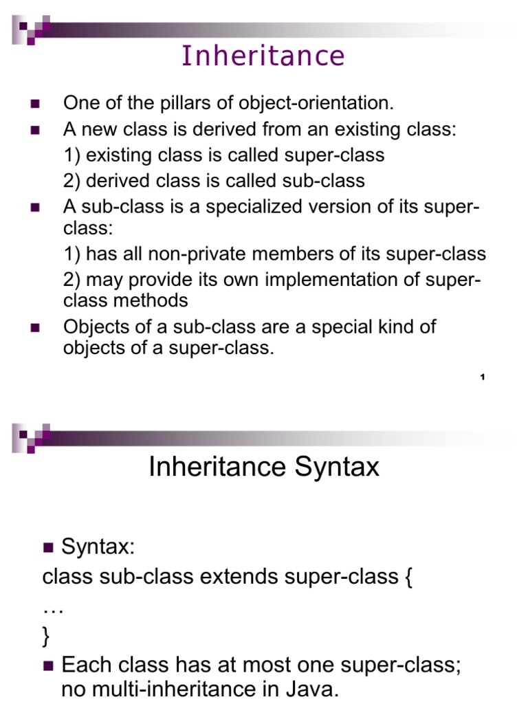 Inheritance | PDF | Method (Computer Programming) | Inheritance (Object Oriented Programming)