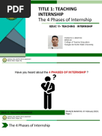 Teaching Internship Portfolio | PDF | Teachers | Learning