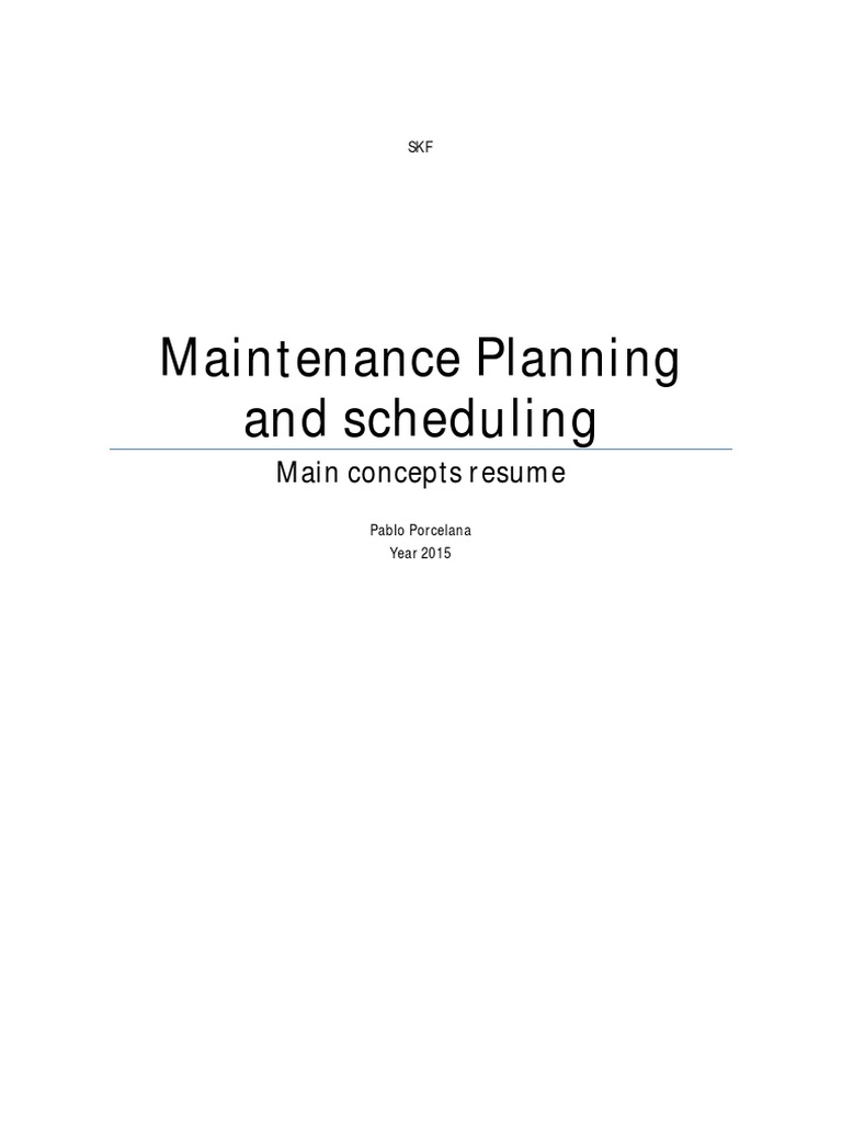 Maintenance Planning | PDF | Reliability Engineering | Business