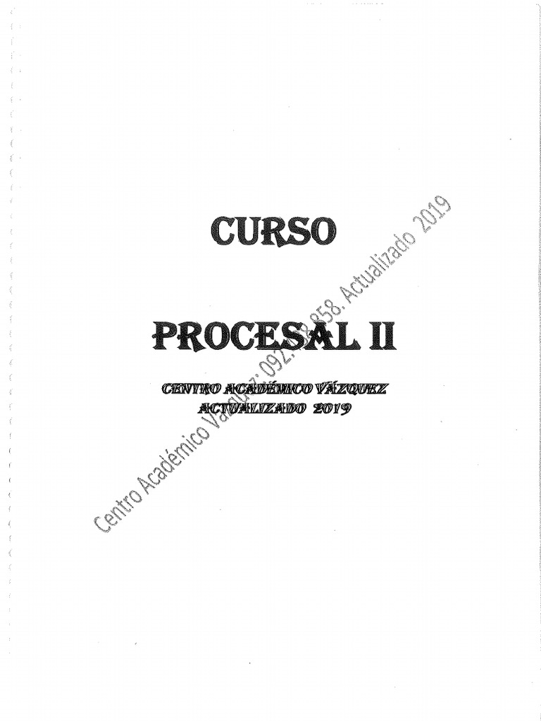Procesal 2 - Academia Vazquez 2019 | PDF