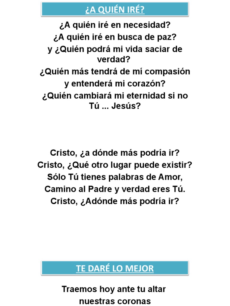 Diapositivas de Canciones | PDF | Cristo (título) | Amor