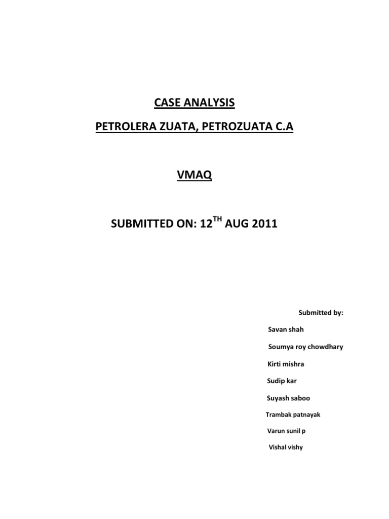 Petrozuata Case Analysis | PDF | Leverage (Finance) | Cost Of Capital