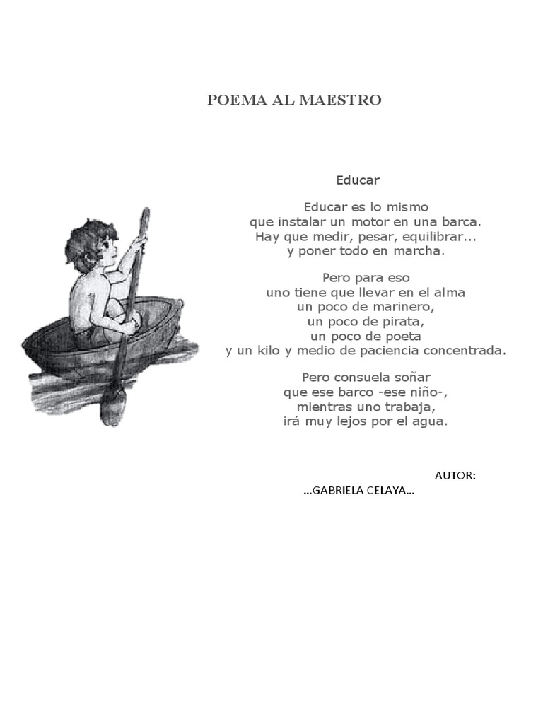 Poema de Gabriel Celaya sobre educar | PDF