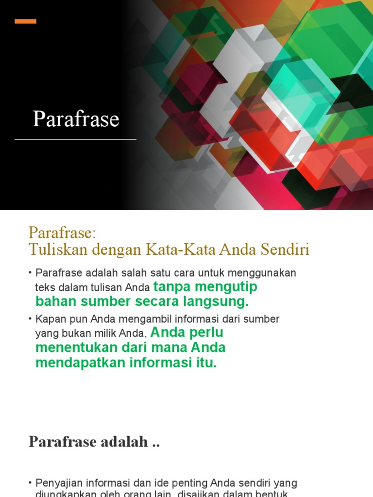 Parafrase | PDF