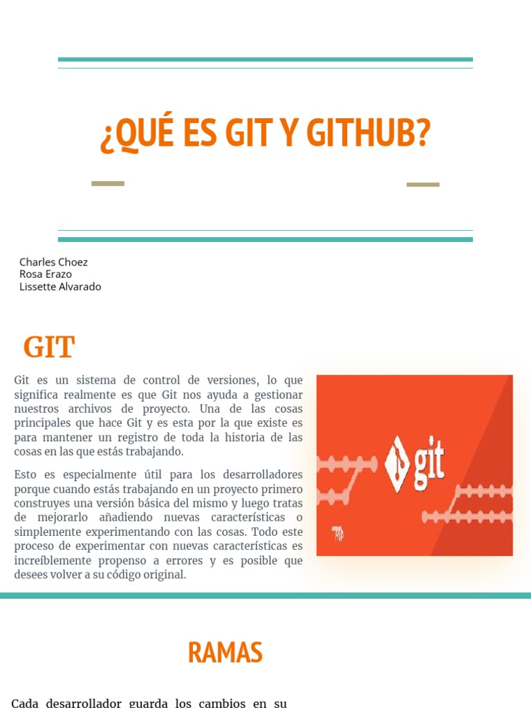 Presentacion Git y Github | PDF | Ingeniería Informática | Software