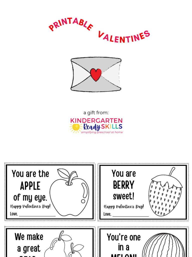 Vday Freebies Day 1 KRS Printable Valentines | PDF | Cooking, Food & Wine