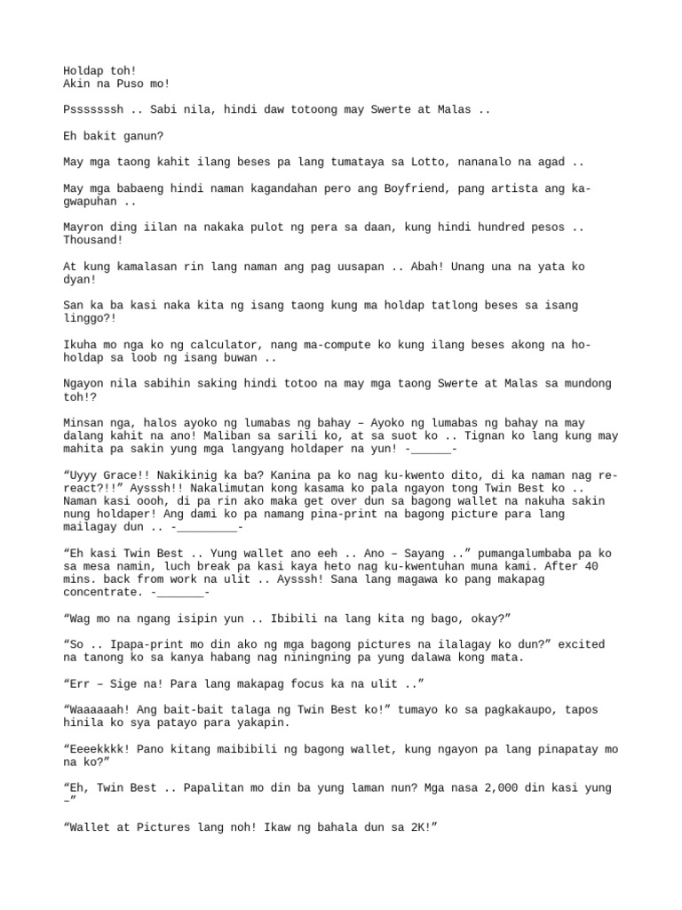 (Holdap To! Akin Na Puso Mo | PDF