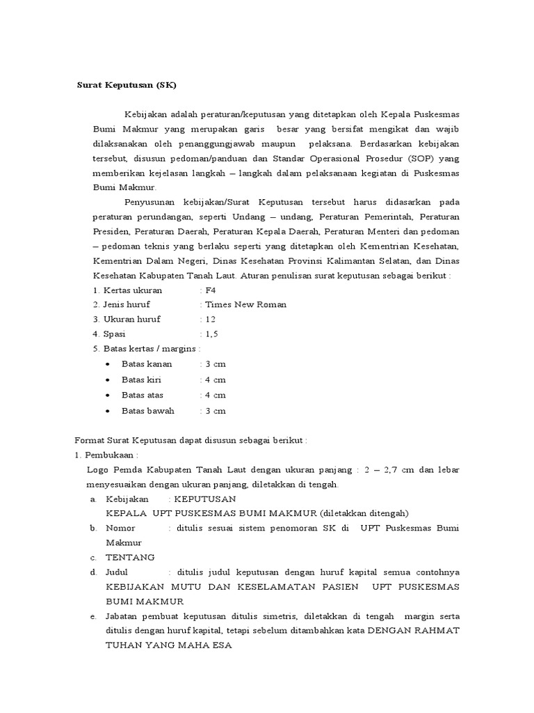 Surat Keputusan | PDF