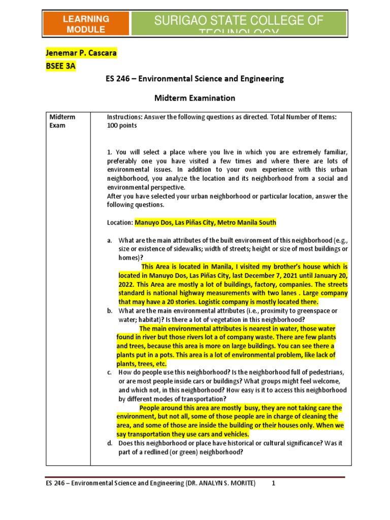 Envi Scie Quiz | PDF | Renewable Energy | Taxes