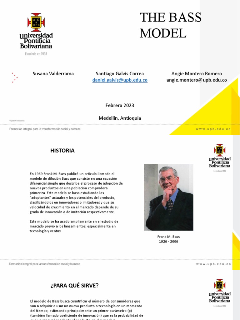 The Bass Model | PDF | Innovación | Marketing