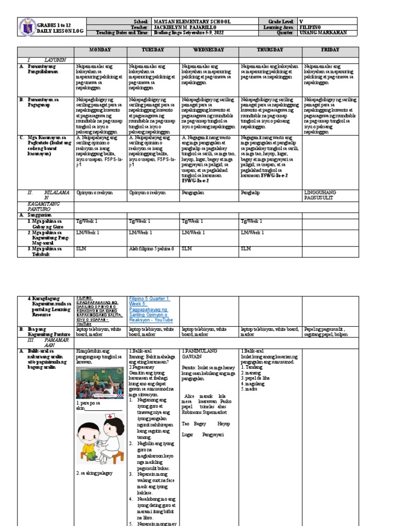 Filipino Q1 W3 | PDF
