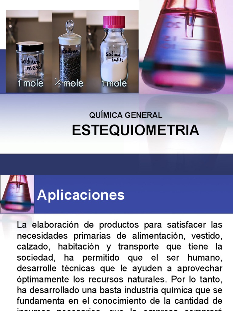 Estequiometría En Reacciones Químicas Pdf Estequiometría