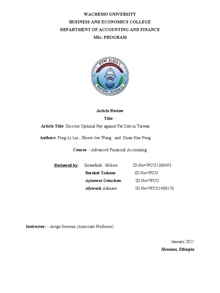 Determining the Optimal Level of Director Compensation to Maximize Firm ...