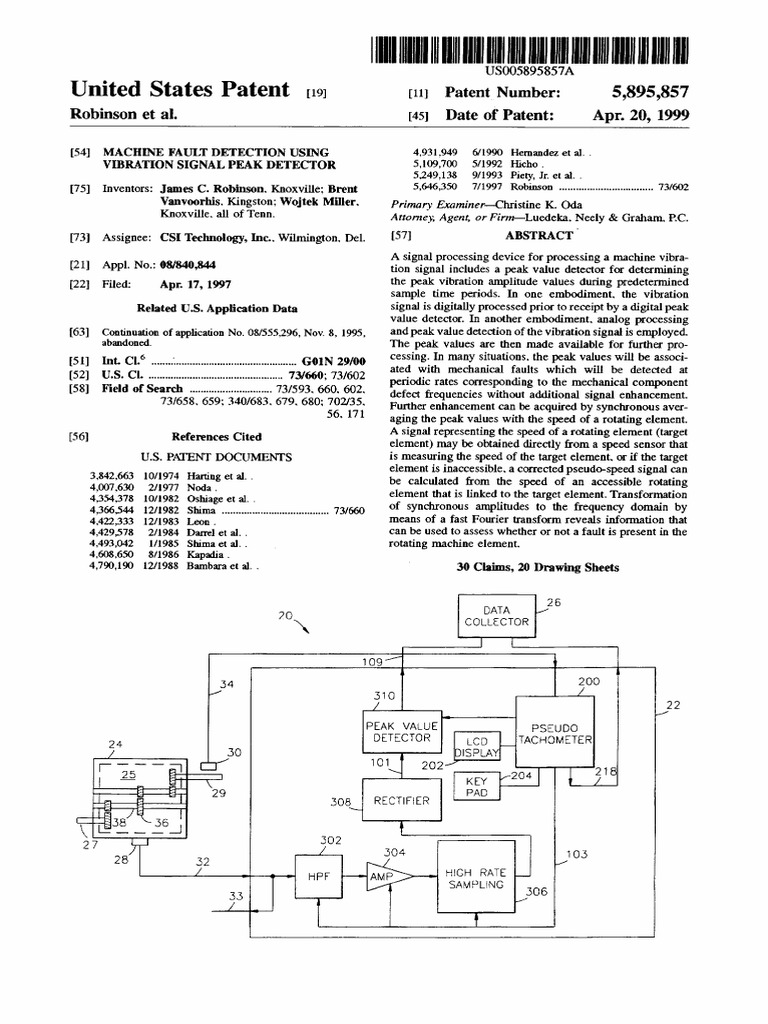 Machine Vibration Fault Detection Patent | PDF | Sampling (Signal ...
