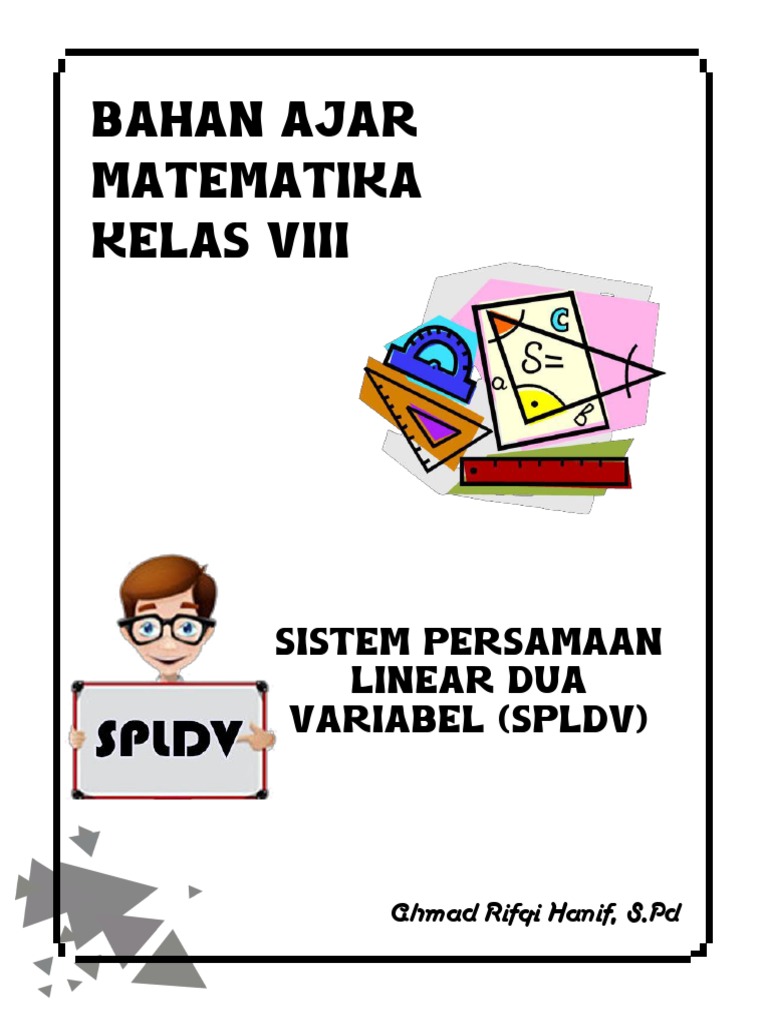 Bahan Ajar SPLDV | PDF | Metode & Bahan Ajar | Sains & Matematika