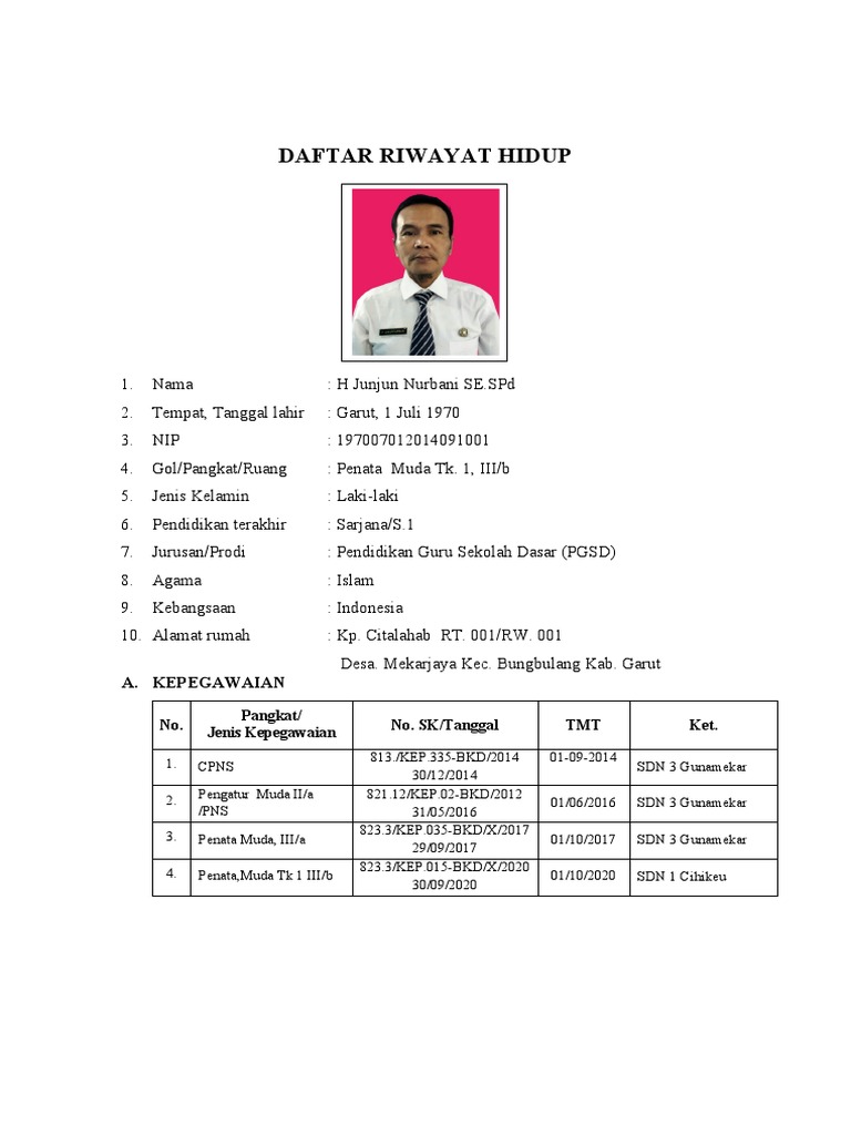 Riwayat Hidup - CV | PDF