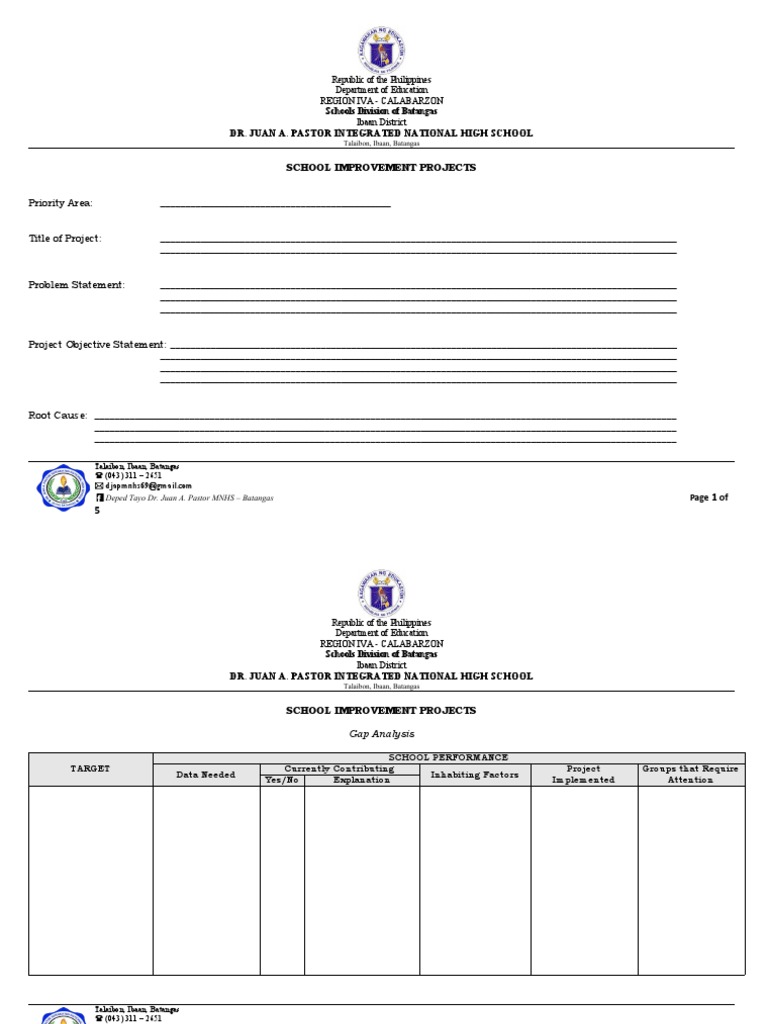 SHS SIP Project Template 2022-23 | PDF