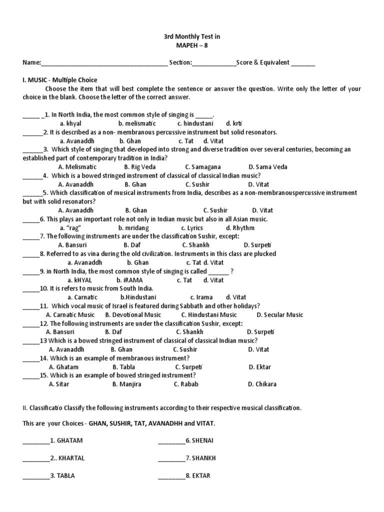 MAPEH Monthly Test Results and Analysis | PDF | Tuberculosis | Infection